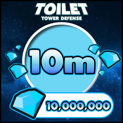 10 Million TTD Gems | 10m Toilet Tower Defense Diamonds Roblox | Quick ...