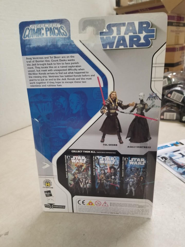 Star Wars Comic Pack Asajj Ventress Tol Skorr 3.75" Action Figure Set ...