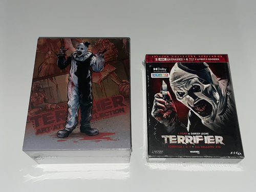 TERRIFIER Blu-ray BUNDLE ESC Fullslip / Art Attack Umbrella / Steelbook ...