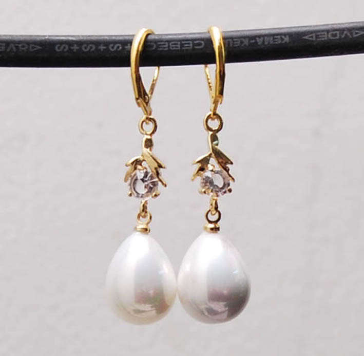 Fashion 12X16MM South Sea Shell Pearl Drop Dangle Hook Earrings AAA+ | eBay