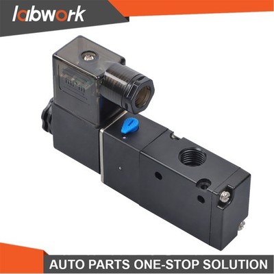 Labwork Pneumatic Directional Control Valve 1/4" 3 Way 2 Position 12V ...