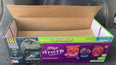Jurassic Park/World 2018 Kellogg's Fallen Kingdom Fruity Snacks 18-Pack ...