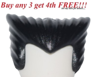 ☀️NEW Lego Minifig Hair Boy Male Black Slicked Vampire Dracula Widows ...