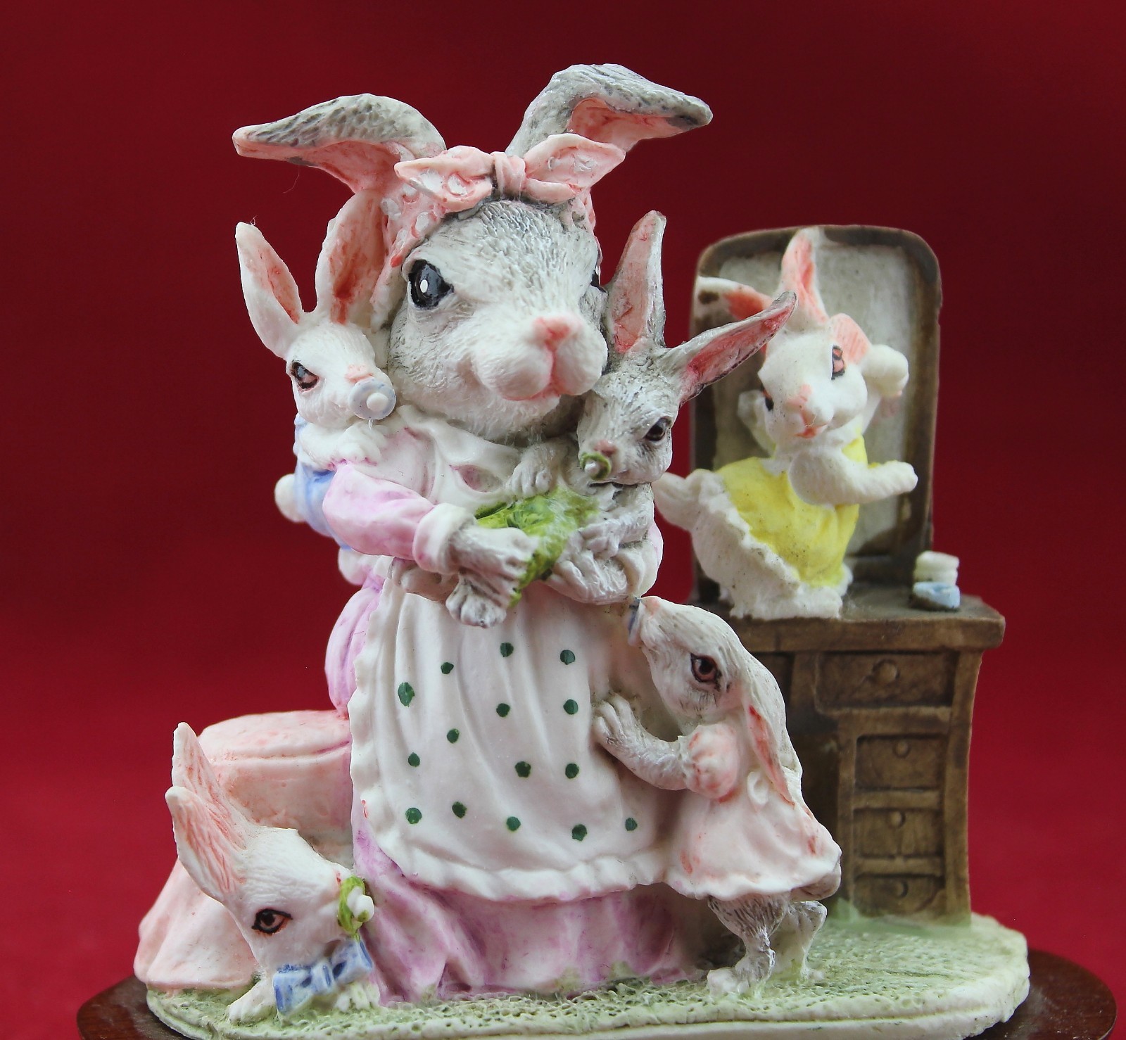 REBECCA RABBIT by Leonardo Little Nook Village #LN-03 Rabbit & Baby ...