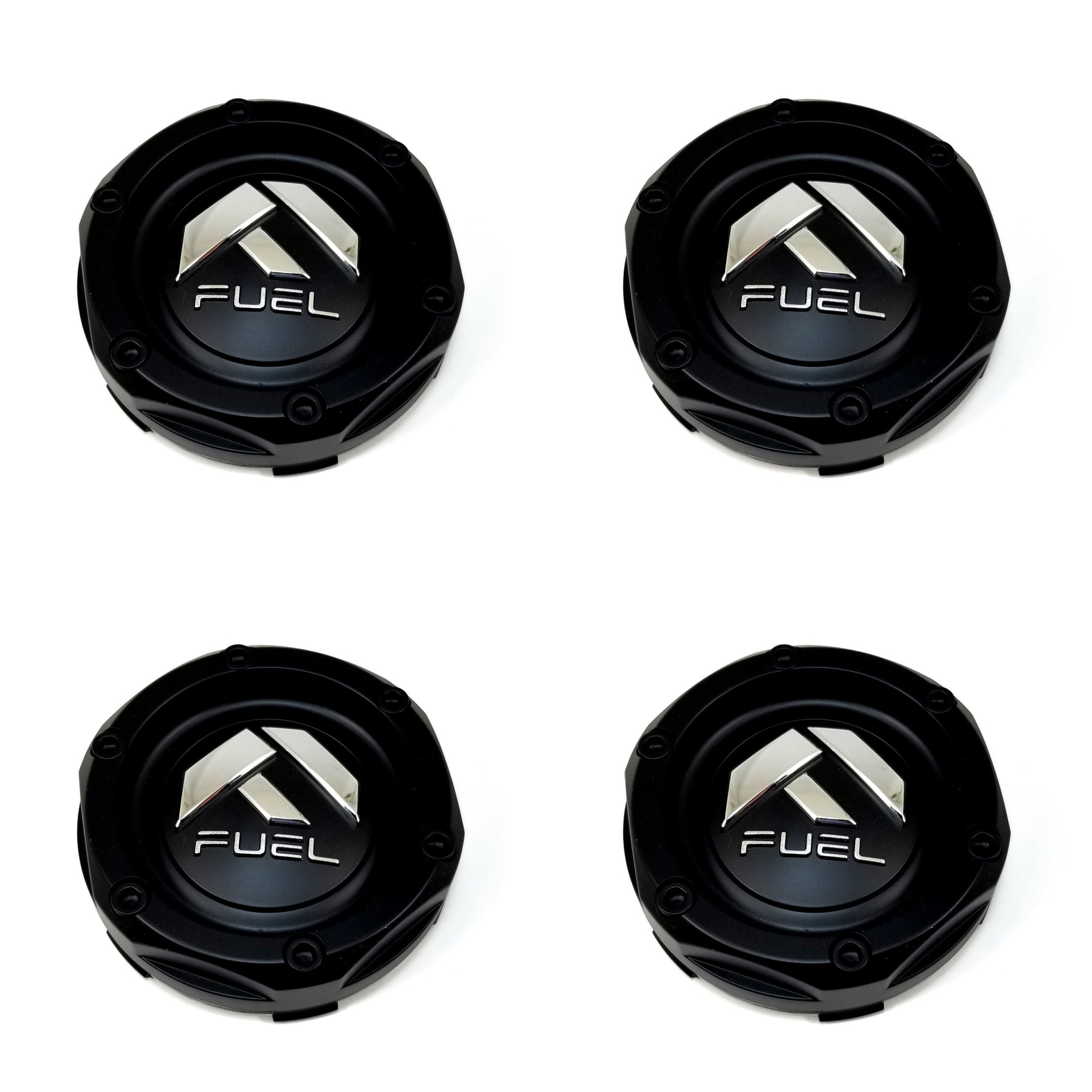 4 Fuel Off-Roads Black Center Caps for 5/6L Podium D617 Tactic D629 ...