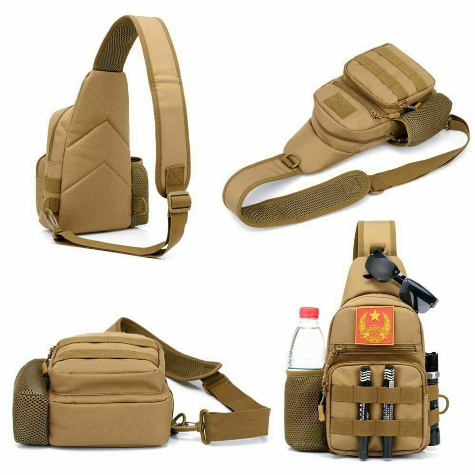 Small Tactical Military Sling Chest Pack Bag Molle Daypack IPad Mini ...