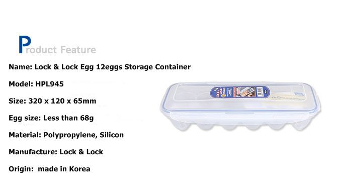 Lock & Lock 12 Large Eggs Egg Storage Plastic Container for ...