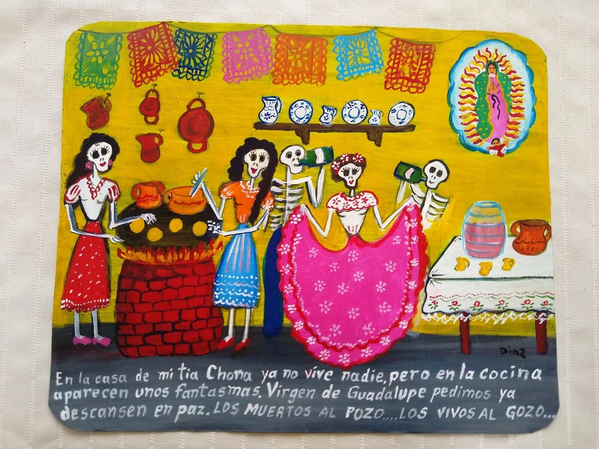 Mexican Women Skeleton Art