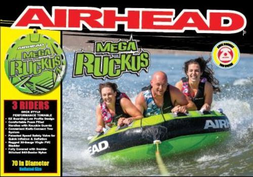 Inflatable Towable Tube 3-Person Boat Water River Raft Float Round ...