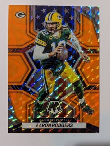 2022 Mosaic Aaron Rodgers National Pride Orange Reactive Prizm #252 ...