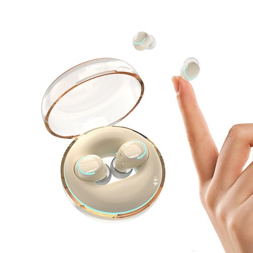 Xmenha Low Profile Wireless Mini Bluetooth Invisible Earbuds for Small ...