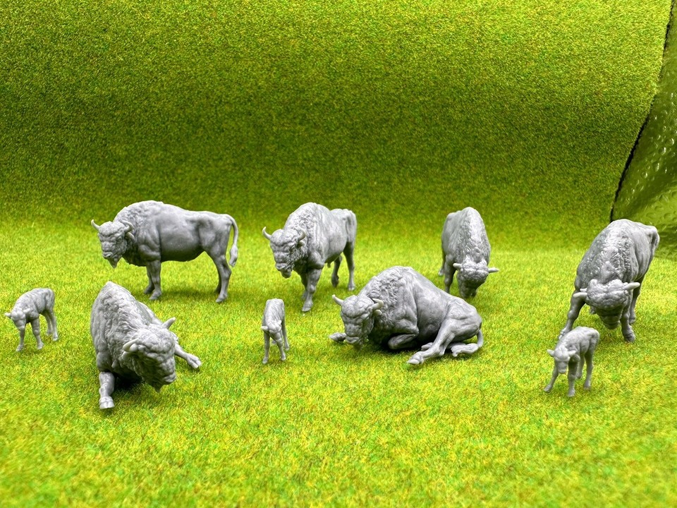 28mm Bison Herd Buffalo Herd Wargame Animal Scatter Animal Den ...
