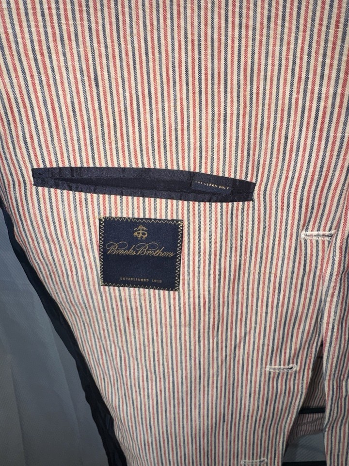 Brooks Brothers Made In Italy 100% Linen Unconstructed Jacket Summer ...