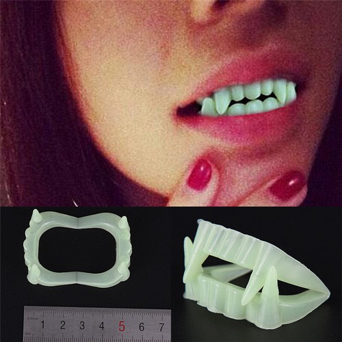 10pcs Halloween Holiday Party Vampire Luminous False Teeth Tooth ...