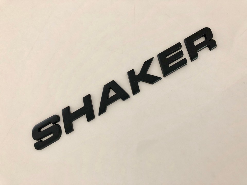 x1 SHAKER Black/Chrome 3D Emblem Badge Alphabet Letter number DIY name ...