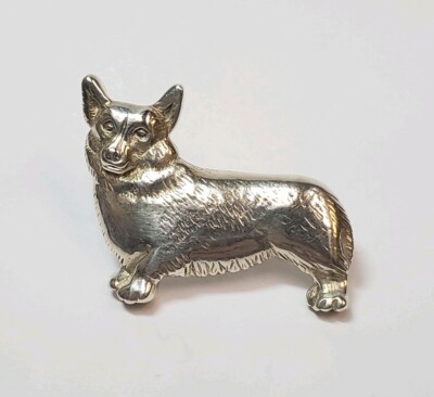 H & H Sterling Silver Welsh Pembroke Corgi Detailed Pin Brooch | eBay