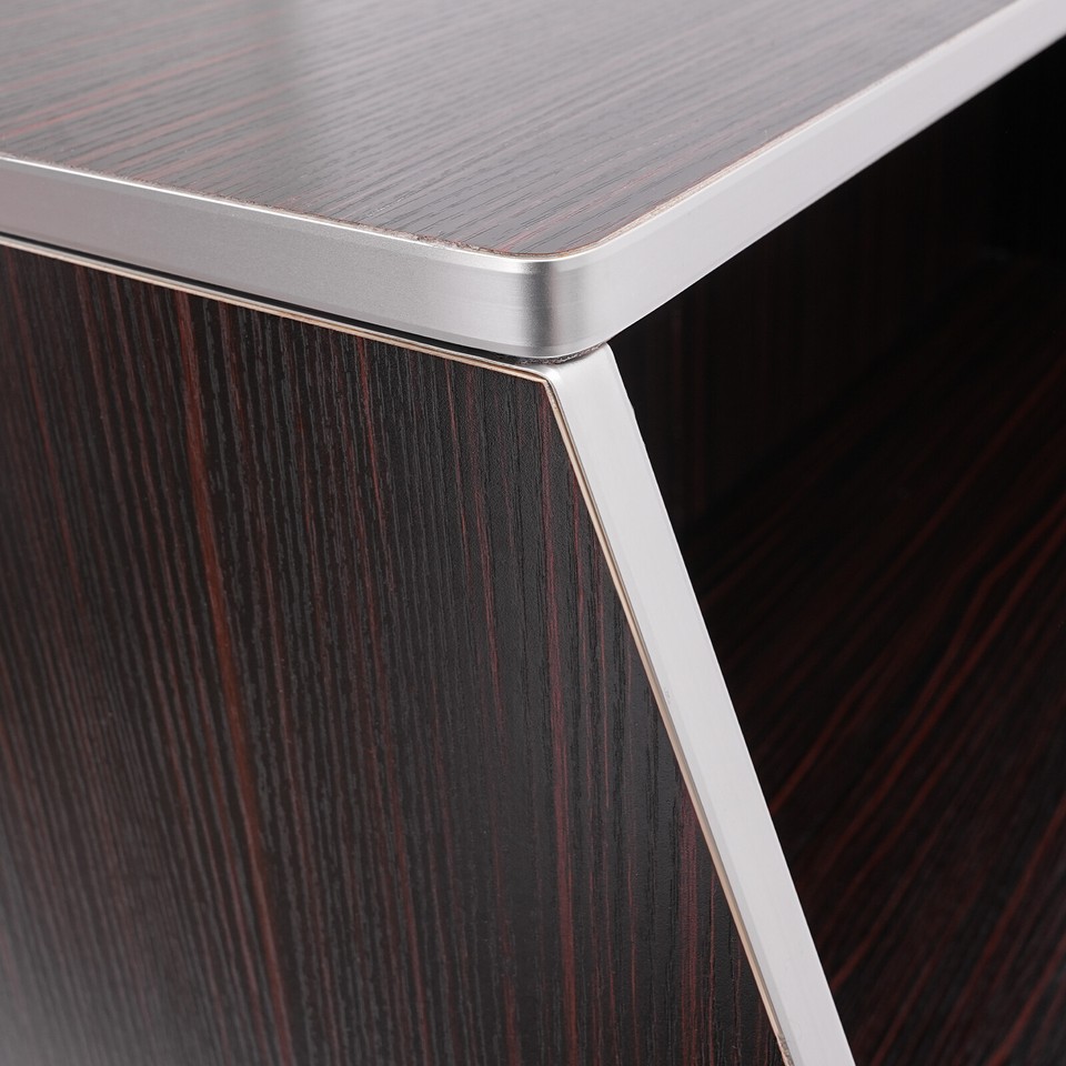 Modern Free Standing Bar Cabinet Black Brown Portable Foldable Event ...