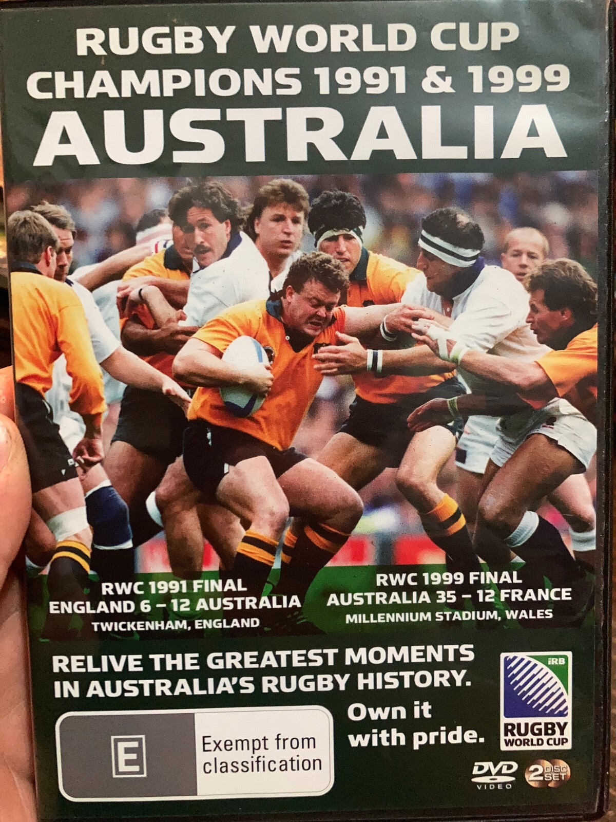 Rugby World Cup Champions-Australia 1991 & 1999 (DVD, 2011) for sale ...