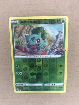 Pokémon TCG Bulbasaur Pokémon GO 001/078 Reverse Holo Common | eBay