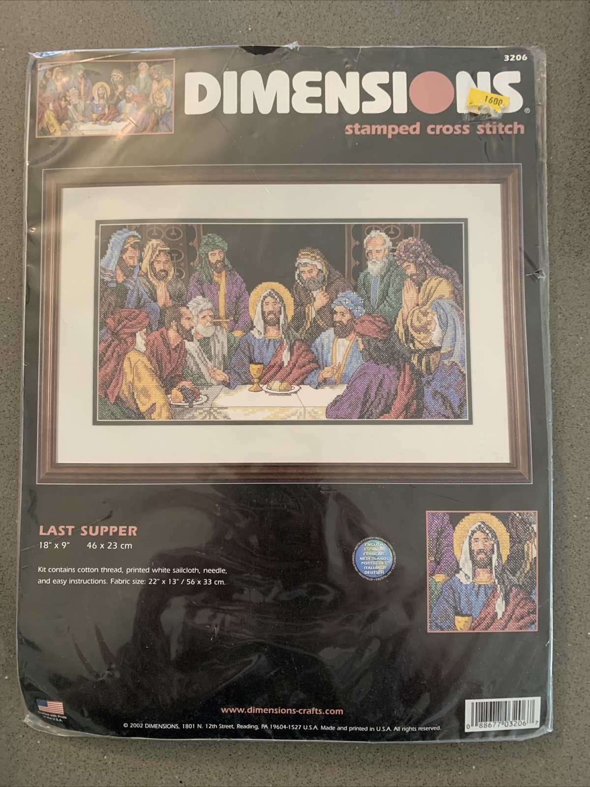 Dimensions Last Supper Stamped Cross Stitch Kit 3206 New 2002 NIP NOS ...