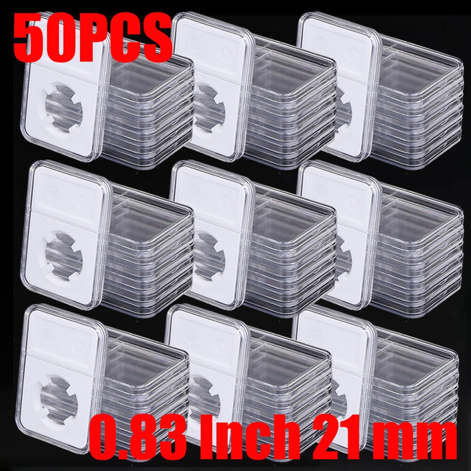 50PCS Coin Slab Display Holder Storage 21mm for NGC PCGS Grade ...