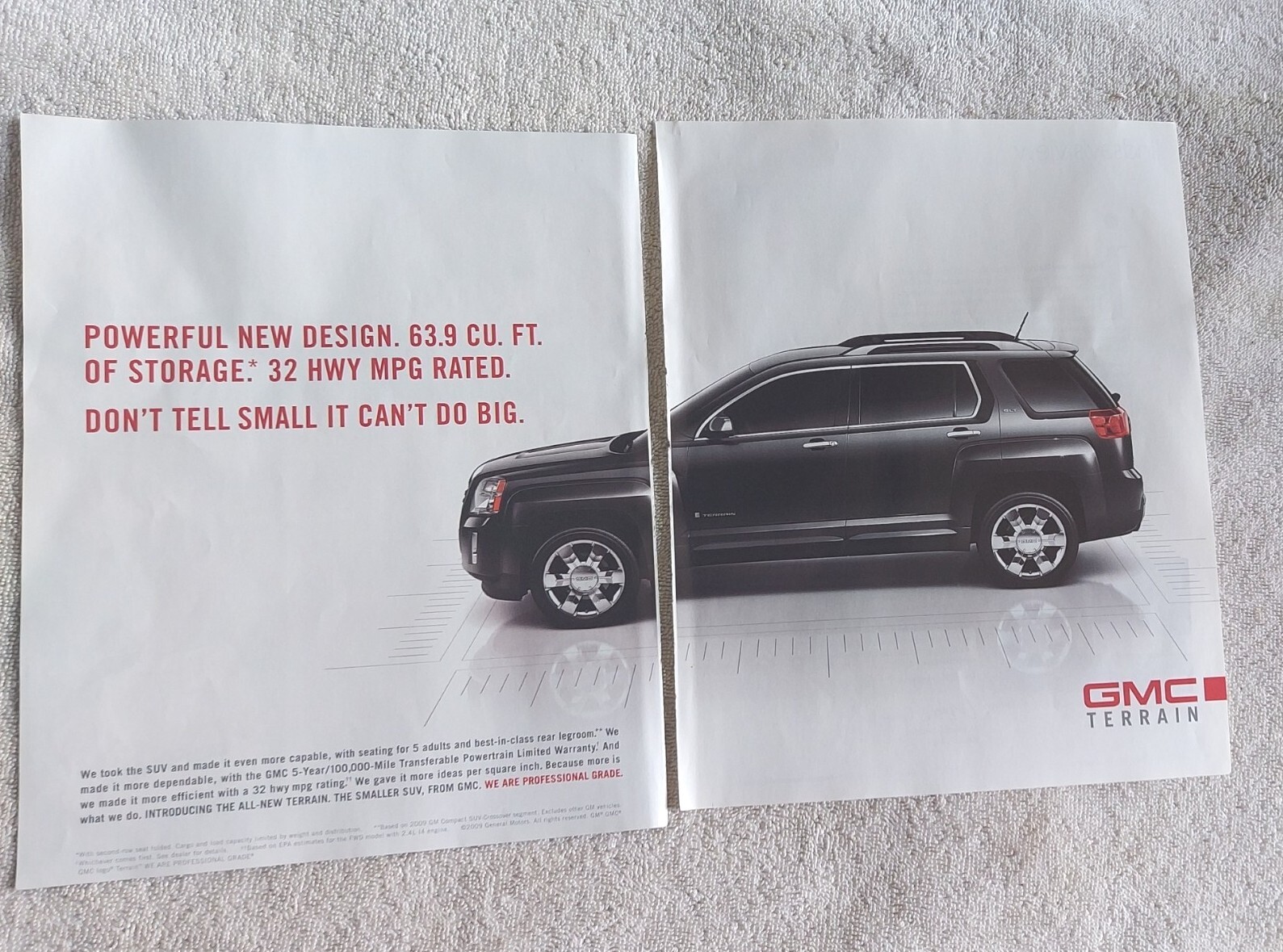 2009 print ad-2 pgs-Powerful new design-32 hwy mpg-All New GMC Terrain ...