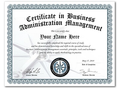 Business Administration Management Certificate / Diploma - School ...