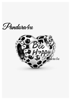 Pandora Charm Bee Happy Honeycomb Heart Charm New Tags PAN BX | eBay