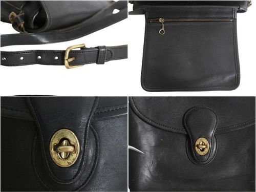 Extremely Rare Made In USA Old Coach 9936 Shoulder Bag Black Vintage ...