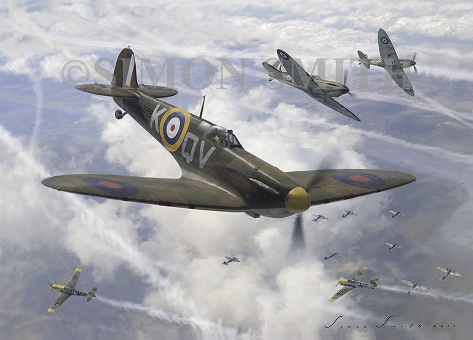 Spitfire MK1 Aces DFC collectors postcard set Battle of Britain Malan ...