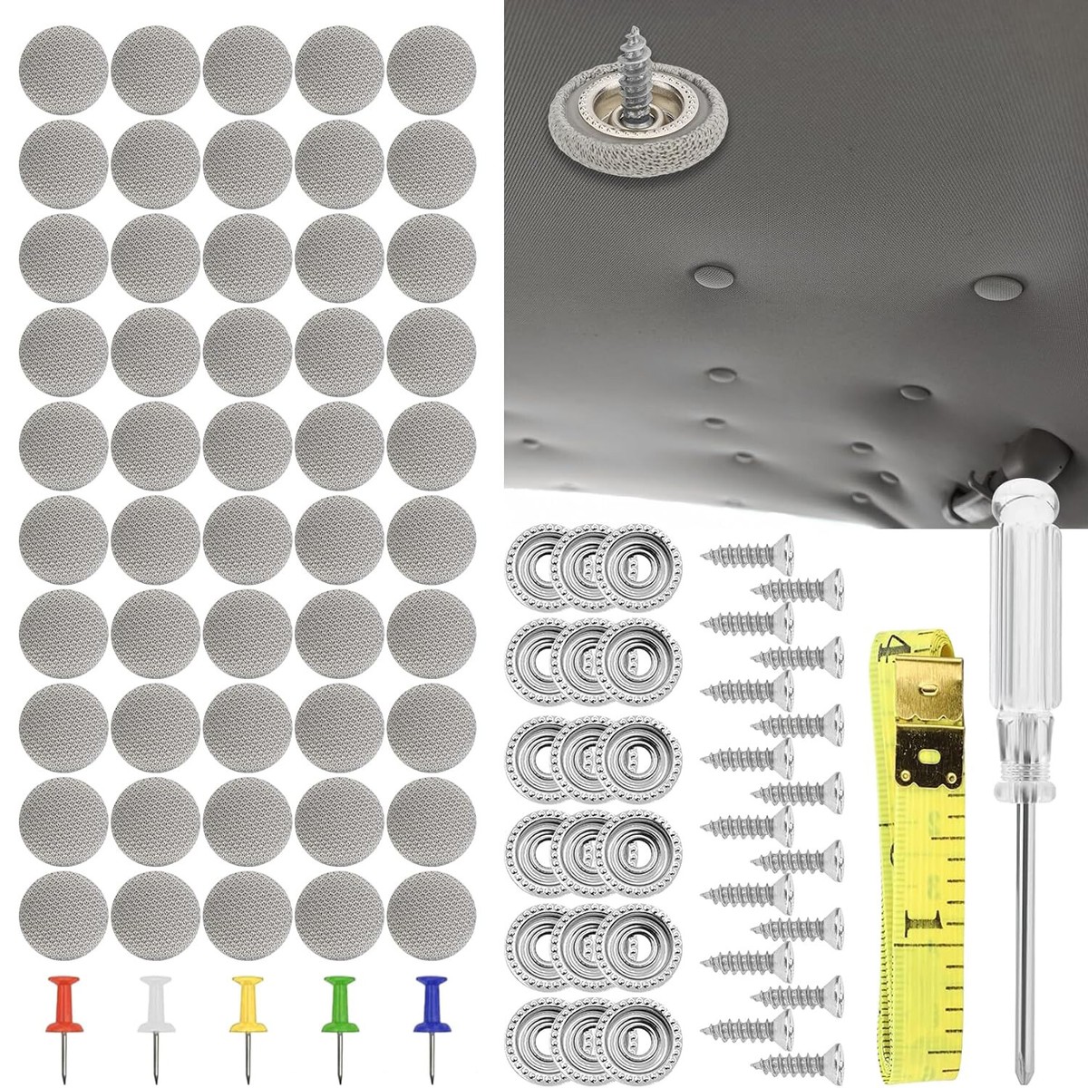 Car Interior Repair Kit 70-Piece Car Roof Headliner Repair Kit With ...
