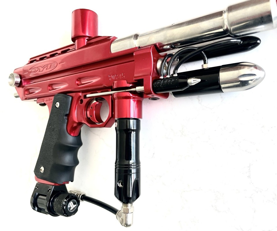 Dye OG Earon Carter Autococker Paintball Gun Marker Red Rebuilt Working ...