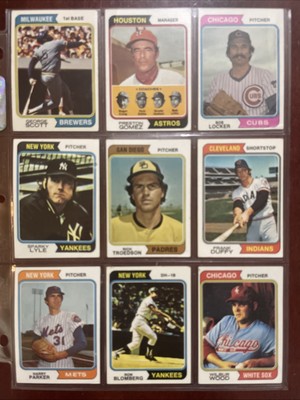 1974 topps baseball lot of 100 diff w/reggie fair-vg see description | eBay