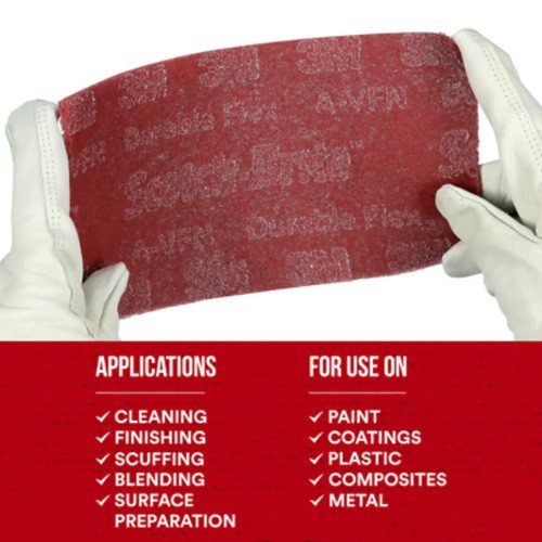 3M Scotch-Brite 64659 4.5" x 9" Very Fine Durable Flex Hand Pads, 25 ...