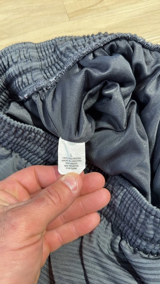 Gray Striped Polyester Athletic Shorts | eBay UK