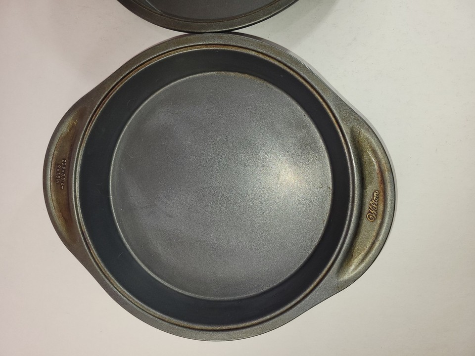 2 Wilton Heavy Duty Non Stick Tin Steel 9" x 1.5" Pie Cake Pan | eBay