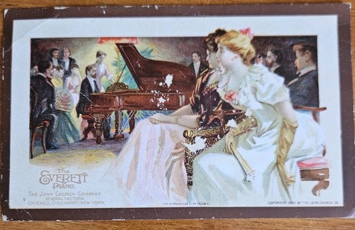 Everett's Pianos, Advertising Card 1893, Theyers? Store Hamilton Allentown Pa | eBay