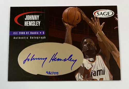 2000 Sage Johnny Hemsley Auto Card 982/999 BA4 | eBay