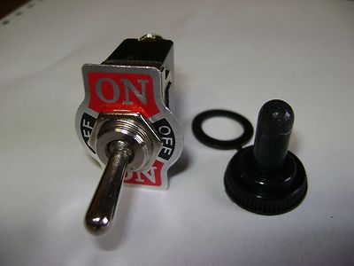 Heavy Duty SPST 3 Terminal Toggle Switch With Waterproof Boot 20A 125V ...