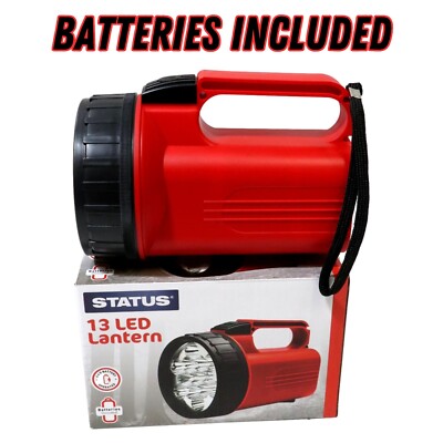 NEW Status Battery Powered 13 LED High Power Hand Torch Lantern Light ...