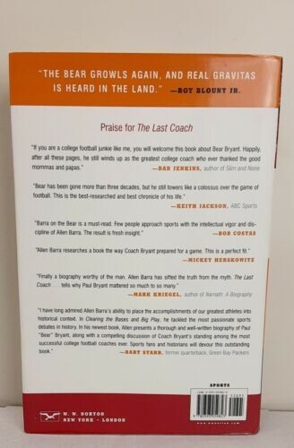 The Last Coach: A Life of Paul Bear Bryant by Allen Barra, HC | eBay