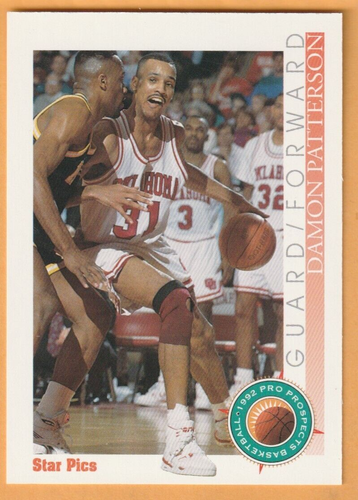 Damon Patterson Oklahoma Sooners 1992 Star Pics #86 Kalamazoo Michigan ...