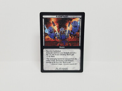 1996 WOC: BATTLETECH CCG: Rampage! (R) - Rare, New, Un-Played | eBay