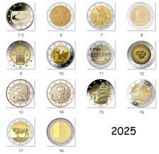 All 2 Euro coins issued in 2025 ᐅ Value, Mintage and Images at euro ...