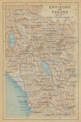 Padang & environs. Mount Marapi. Bukittinggi. Sumatra. Indonesia 1920 ...