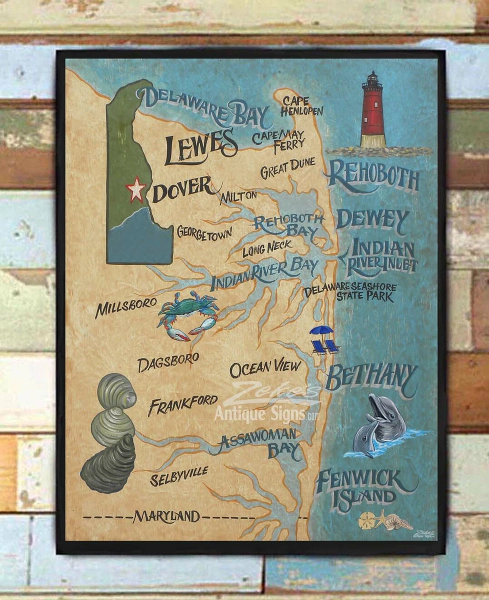 Delaware Beaches Map