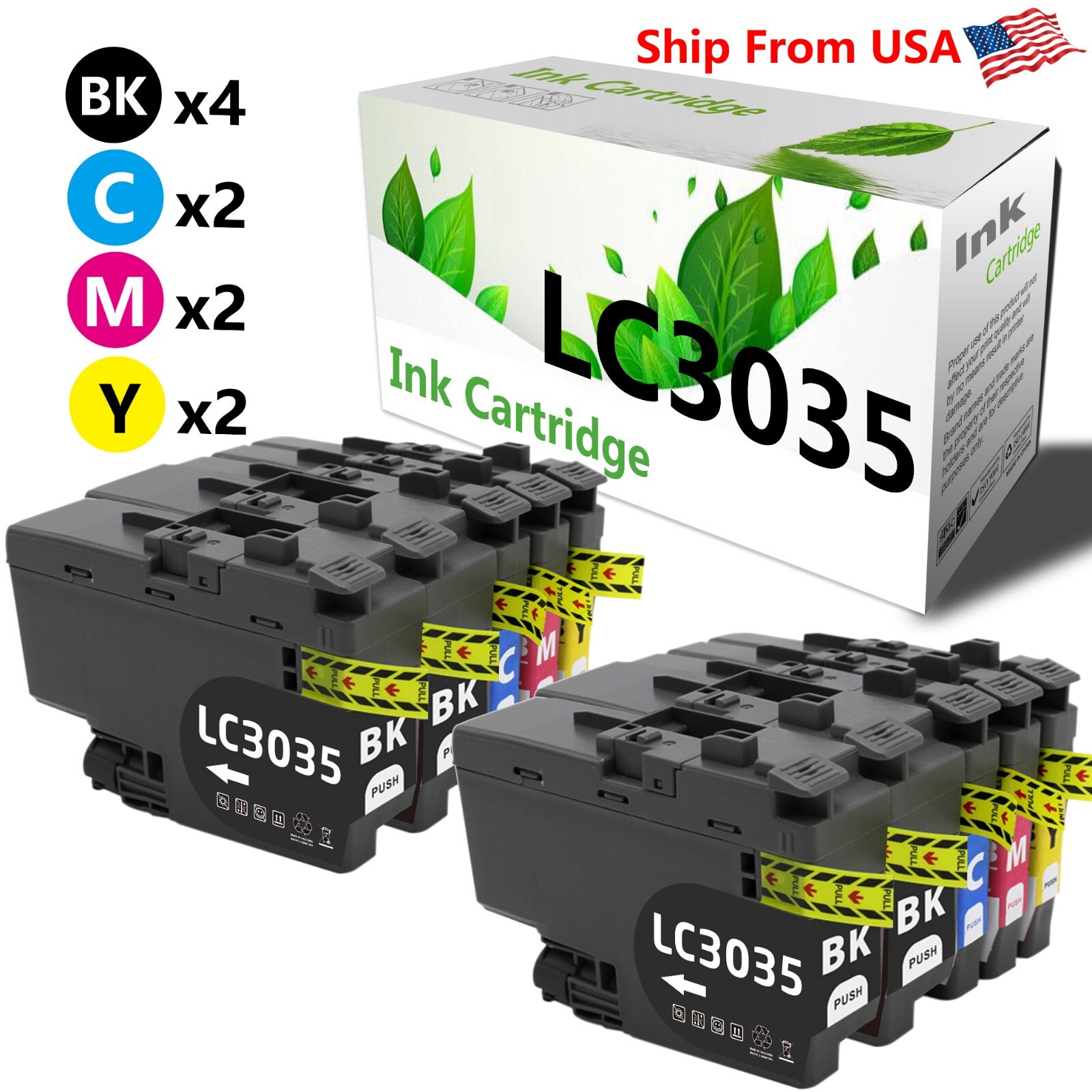 10PK LC3035 3035 Ink Cartridge InkJet MFC-J815DW MFC-J995DW XL Printer ...