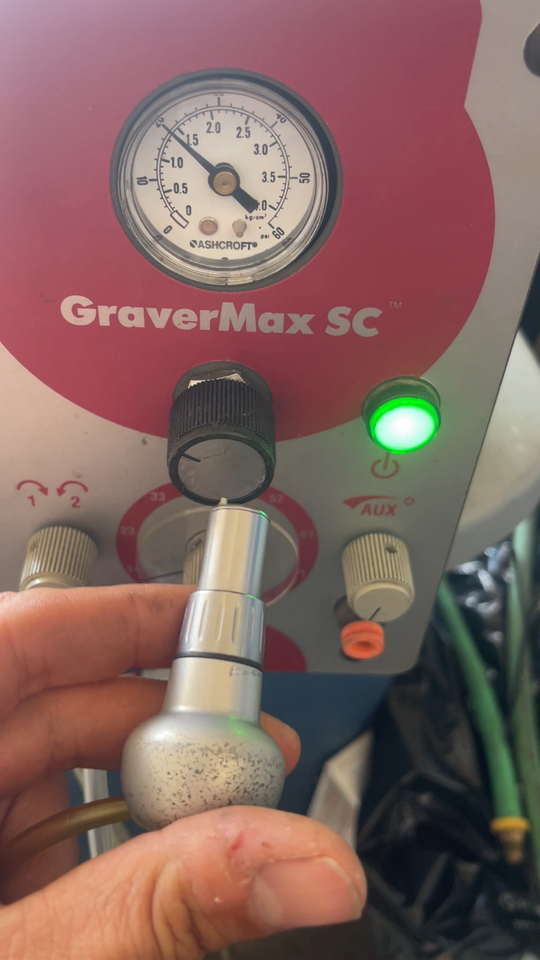 GRS® GraverMax® SC Pneumatic Graver WITH 901 QC HANDPIECE USED WORKING ...