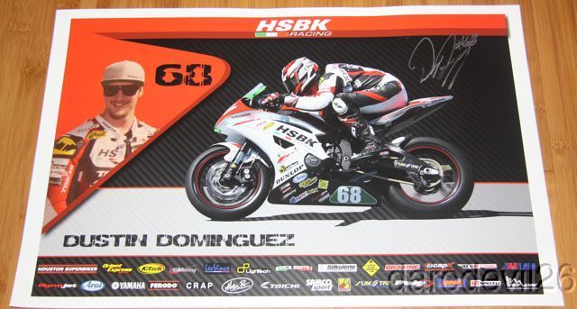 2014 Dustin Dominguez signed HSBK Racing Yamaha YZF-R6 Supersport AMA ...