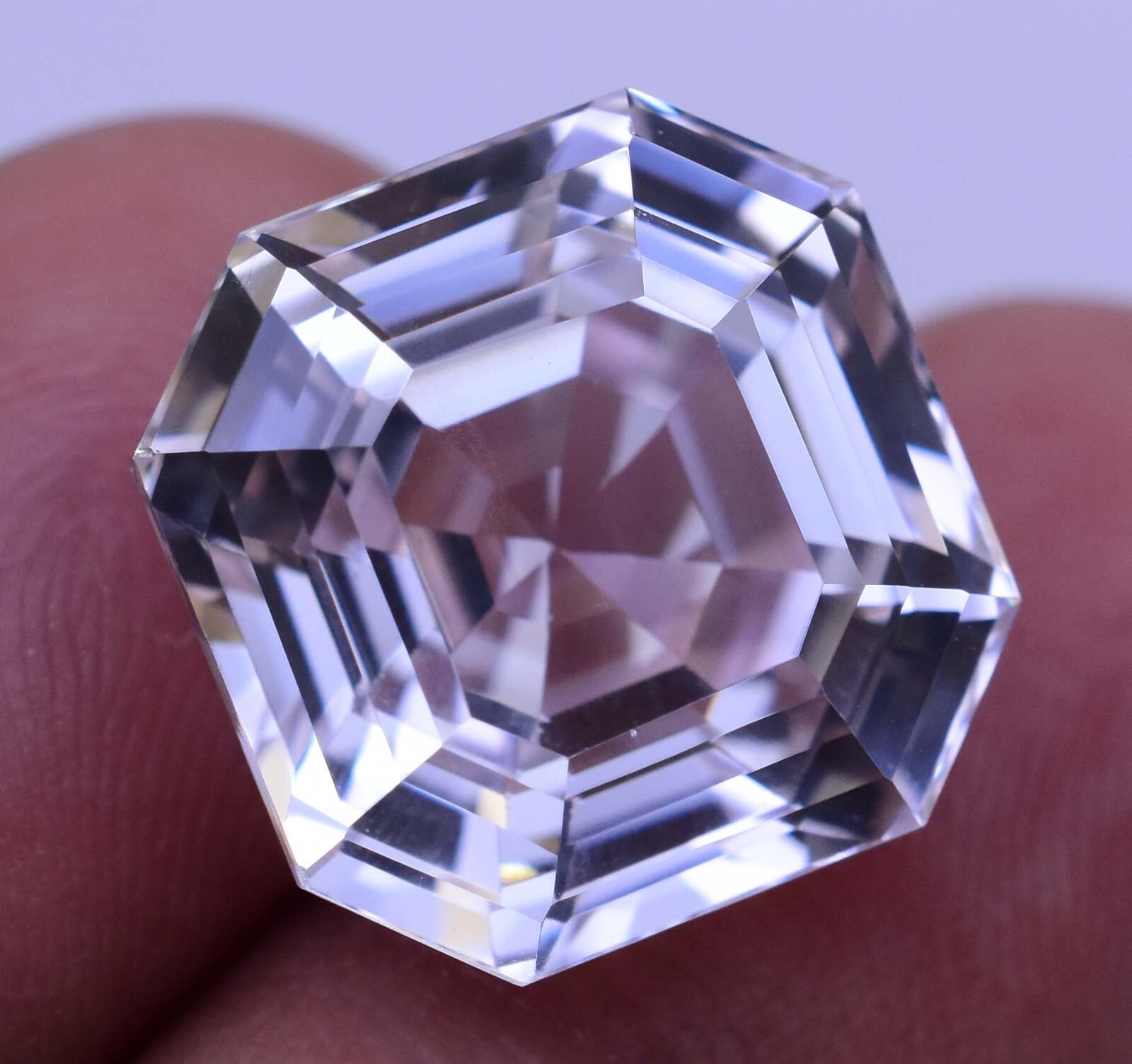 20.40 CT Natural MONTANA Colorless Sapphire Certified FLAWLESS Octagon ...